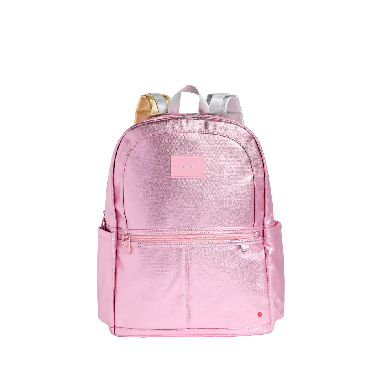 Kane Double Pocket Large Backpack, Pink Metallic – Puddleducks Grenada