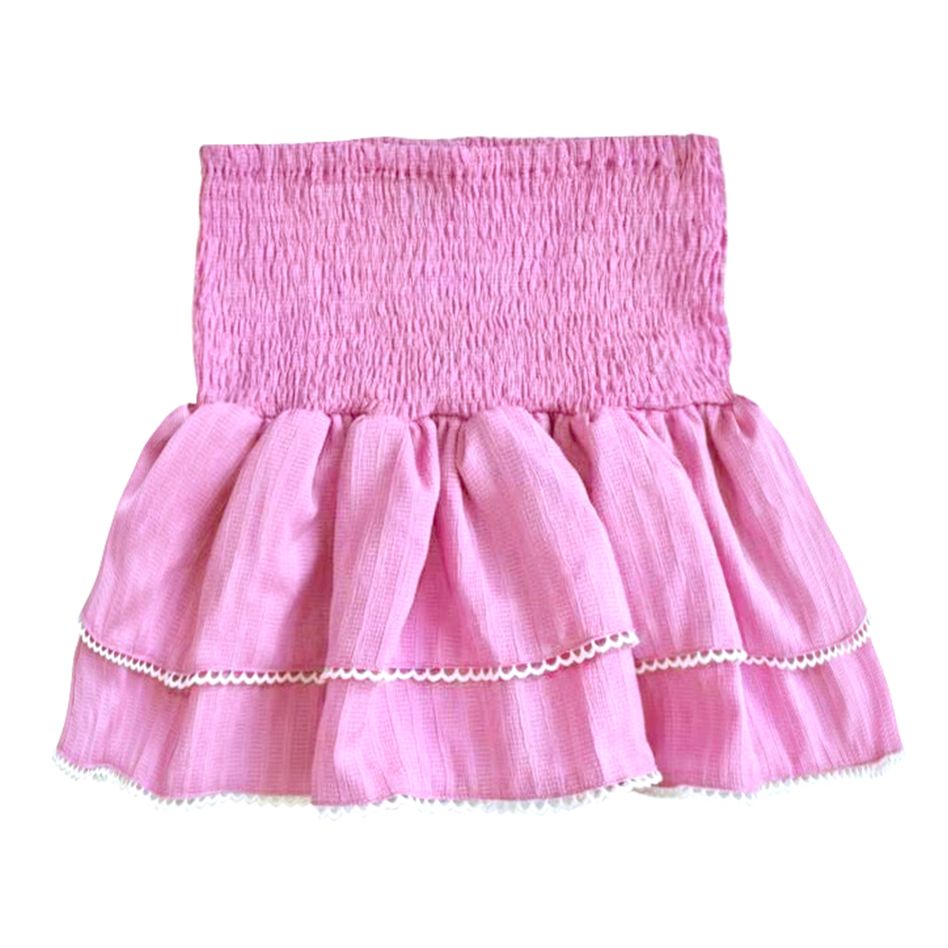 Pink Ruffle Smocked Skort – Puddleducks Grenada